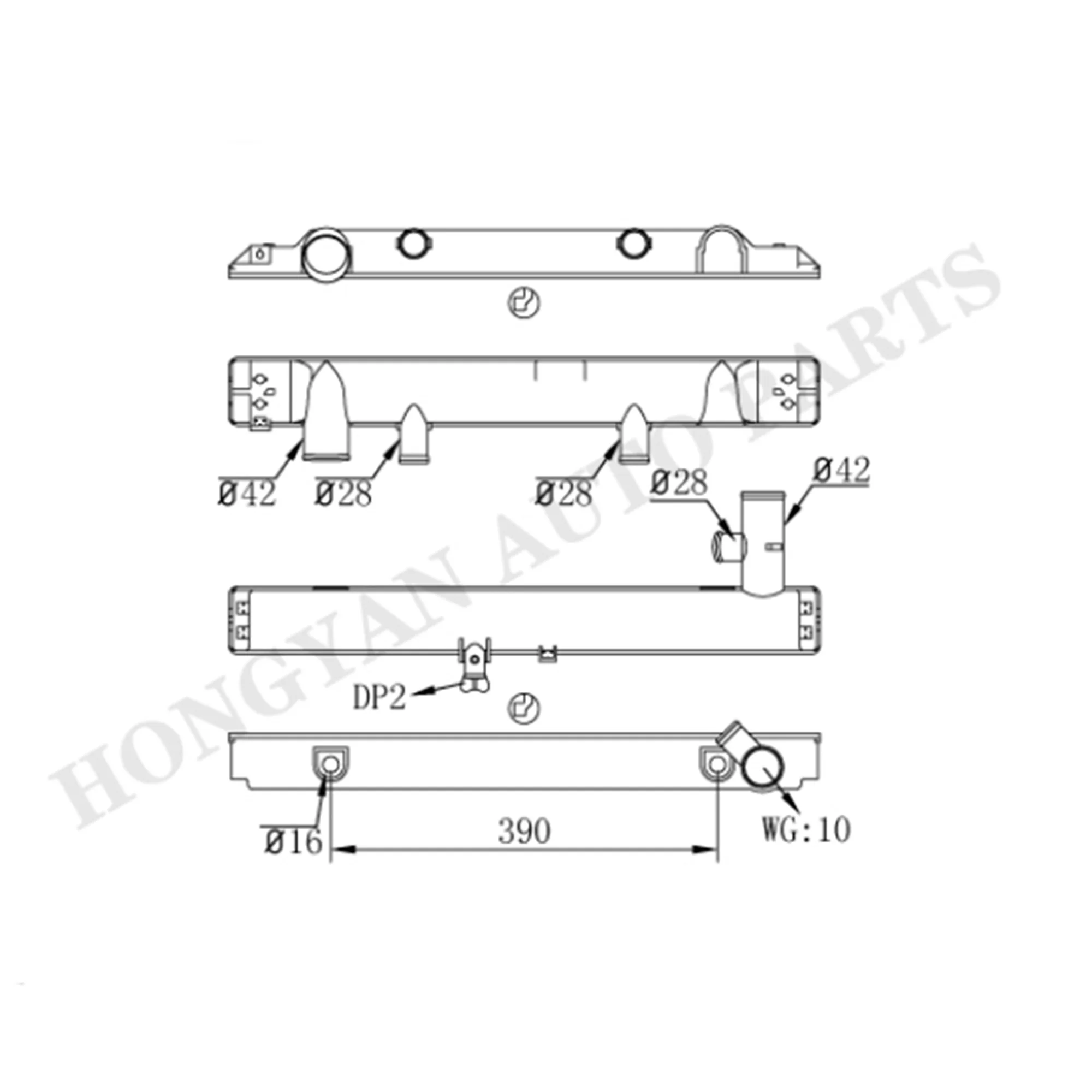 auto radiator pa66 gf30 for radiator coolant as car parts accessories ...
