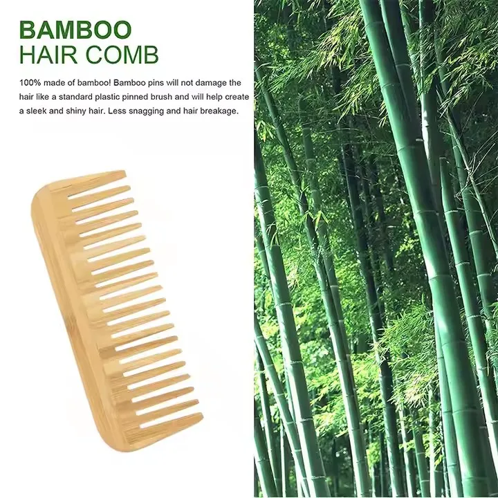 Wholesale Natural Custom Wooden Hair Comb for Women Wide Tooth Comb ...