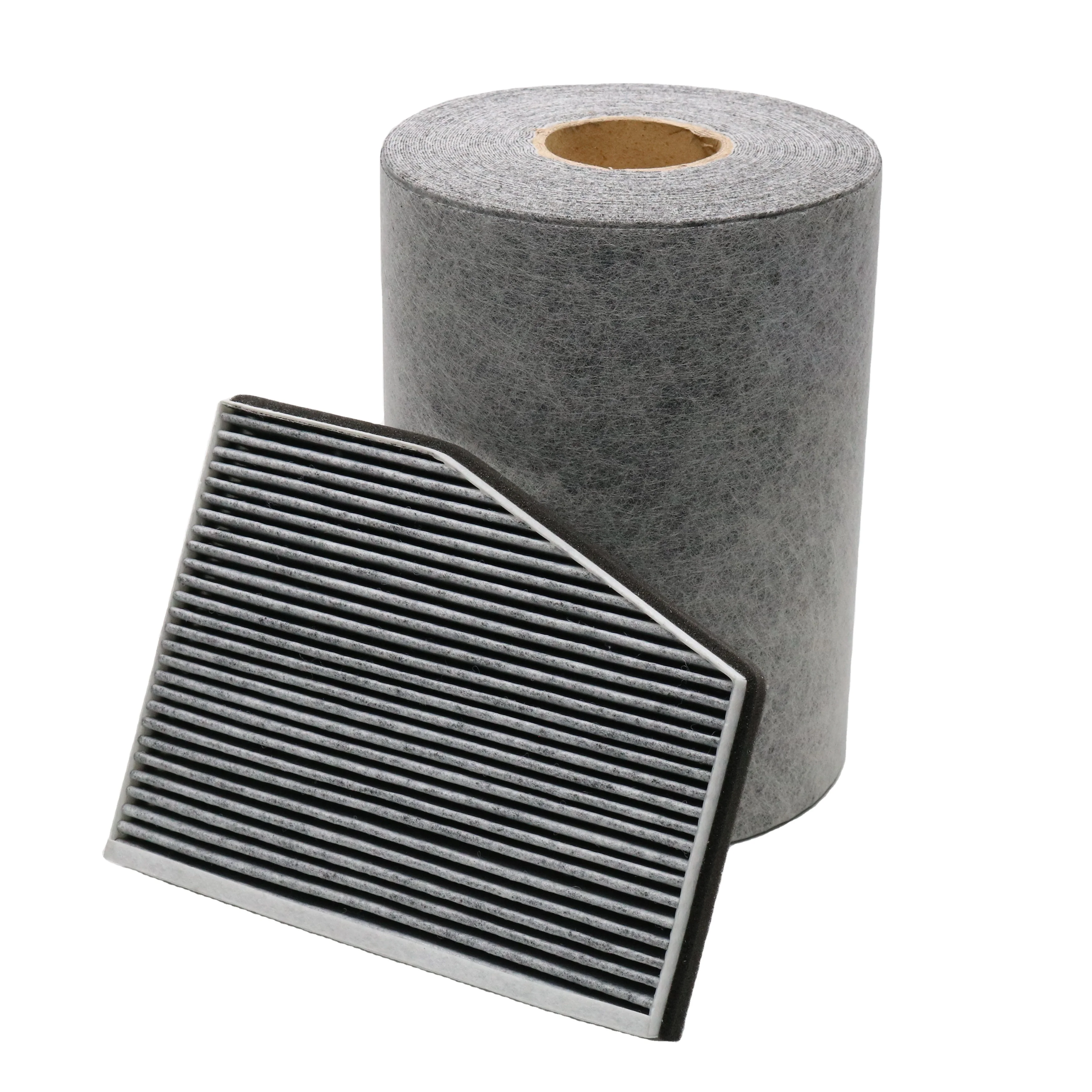 Gas/odor filtration cloth activated carbon filter media roll for auto ...