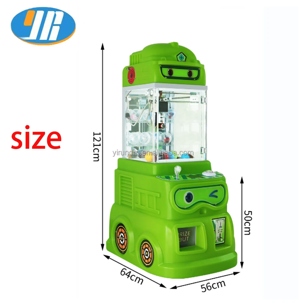 Mini Fire Truck Crane Machine Amusement Coin Games With Plush Toy Claw ...