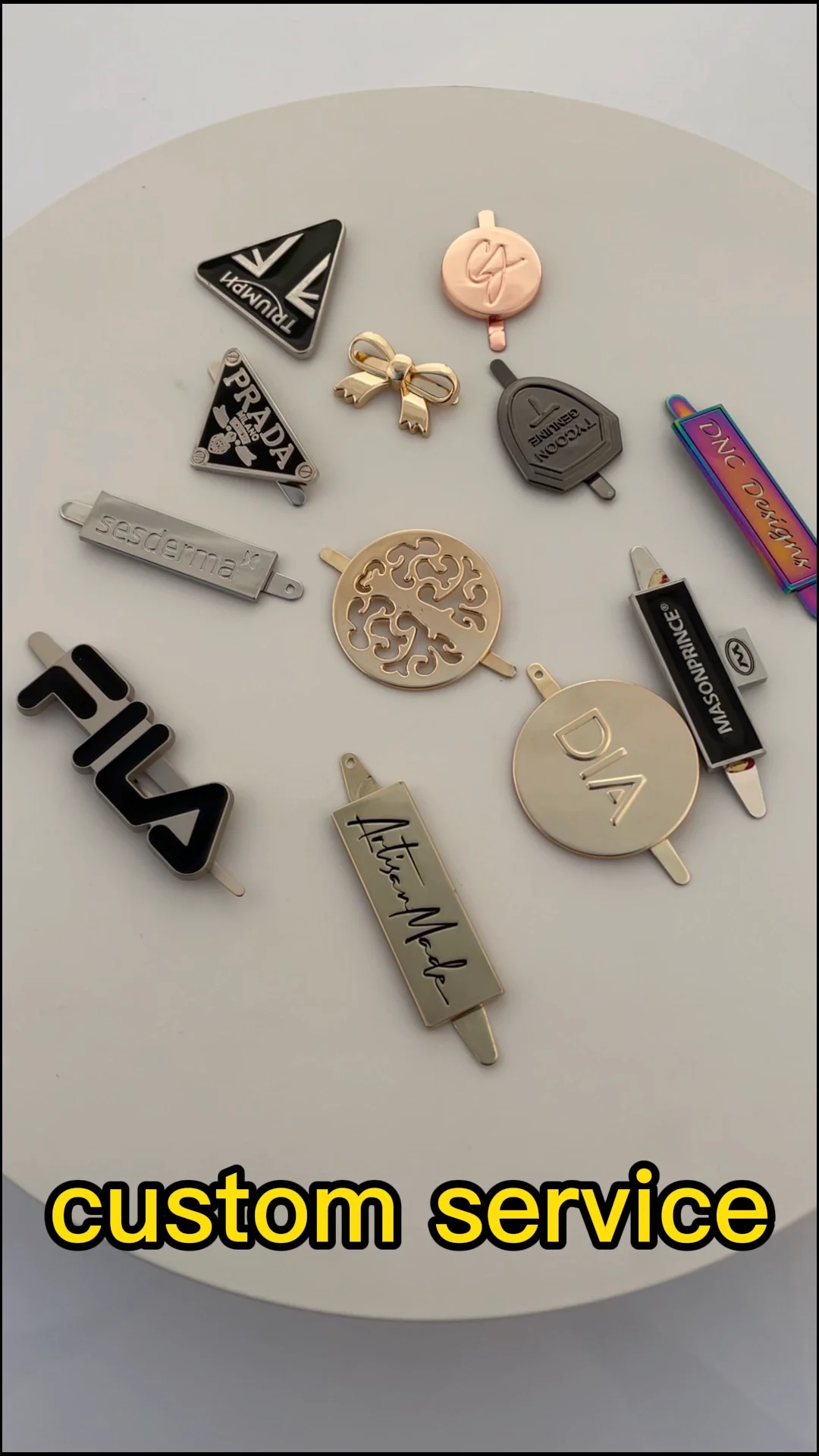 Custom Laser Engraved Tags With Prongs & Washers Diy Brand Logo Metal ...