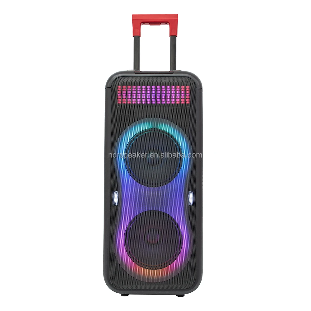 Dual 8 Inch Super Bass Party Speaker Outdoor Powerful Dj Wireless Led ...