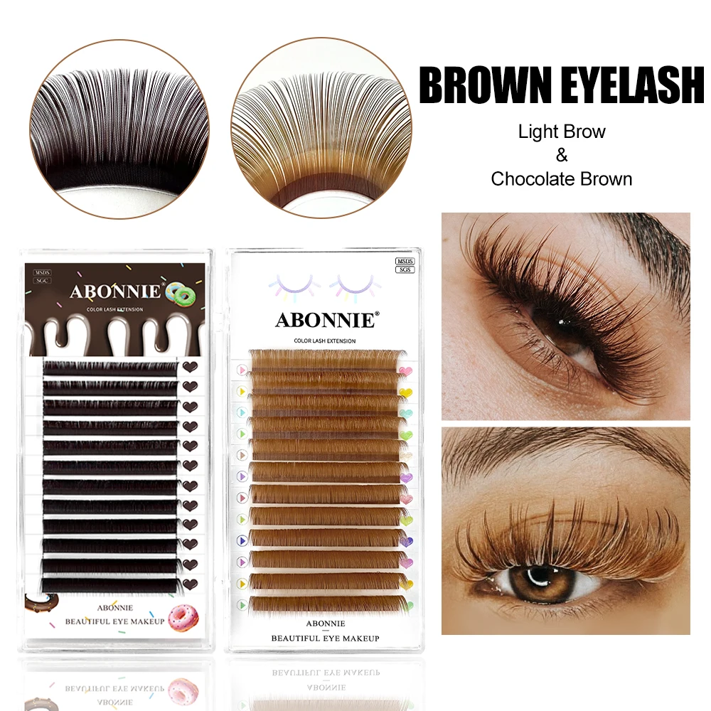 Abonnie Custom Own Brand Rainbow Glitter Lashes Individual Color ...