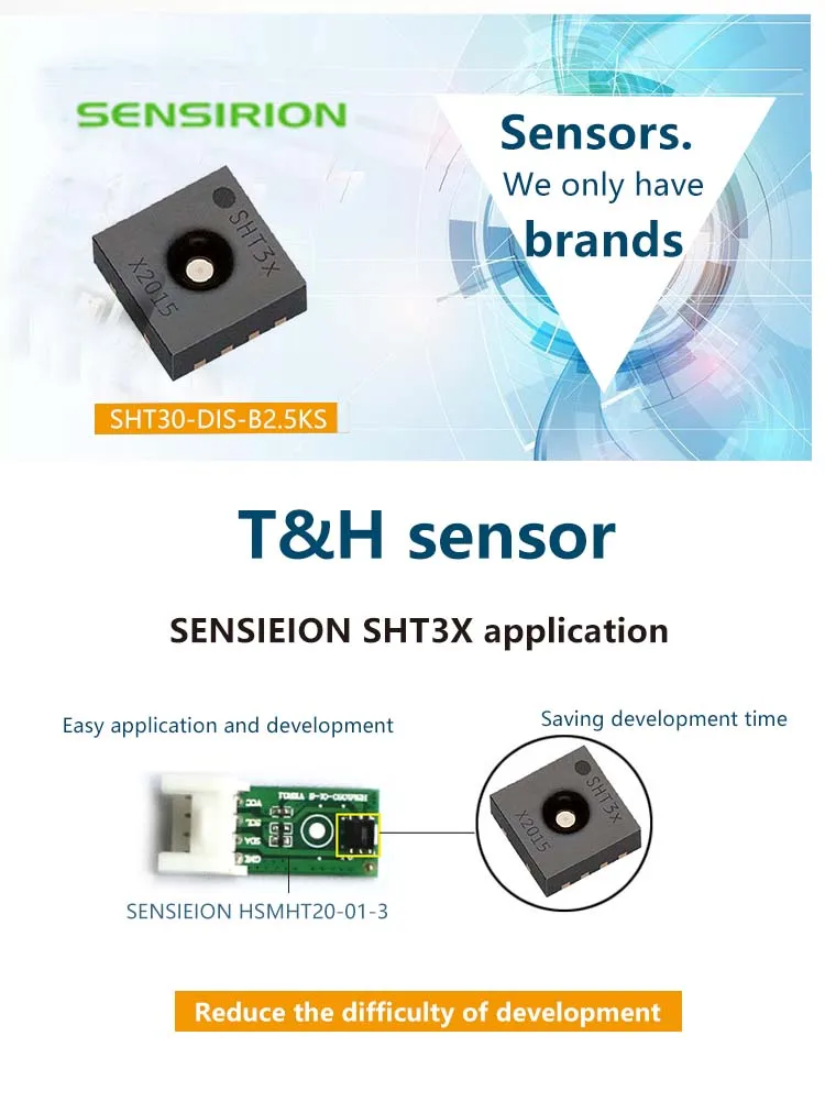 Sensirion Sht30-dis-b2.5ks Fully Calibrated Linearized I2c Interface Consumption Digital ...
