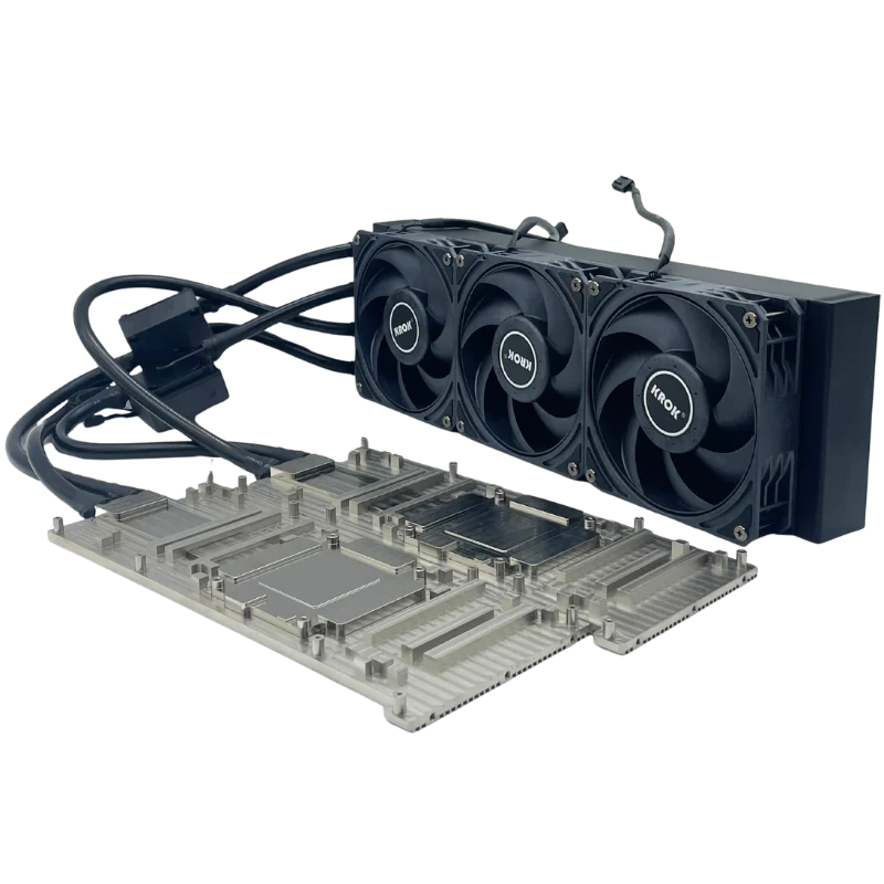Dual GPU AIO Liquid Cooling System LGA1700 AM5 CPU Cooler Supports RTX ...