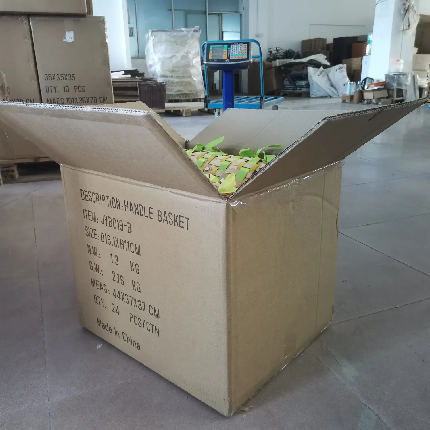 Portable Handmade Rattan Storage Container Houseware Bamboo Woven Gift ...