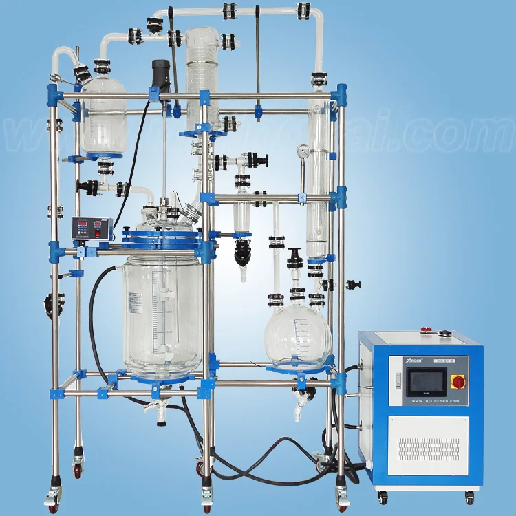 XINCHEN 20L Jacketed Glass Reactor for Biodiesel Production - ODM