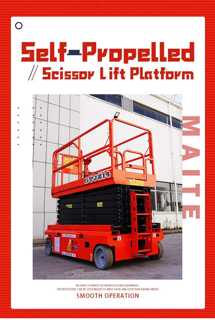 Self Propelled Platform Work Lift Mobile Scissors Lift On Sell - Buy ...