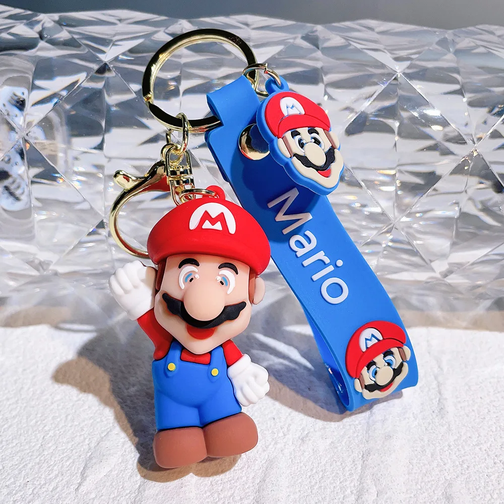 Cartoon Super Mario Bros Anime Pvc Keychains Promotional Custom Mario ...