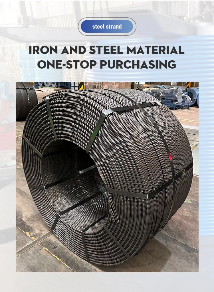 1860mpa Pc Wire Prestressing Steel Strand Cable 7 Wire Post Tension ...