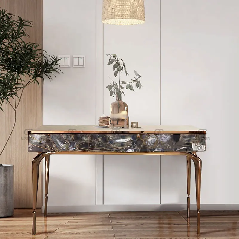Luxury Marble Hallway Corner Console Table Decorative Living Room ...