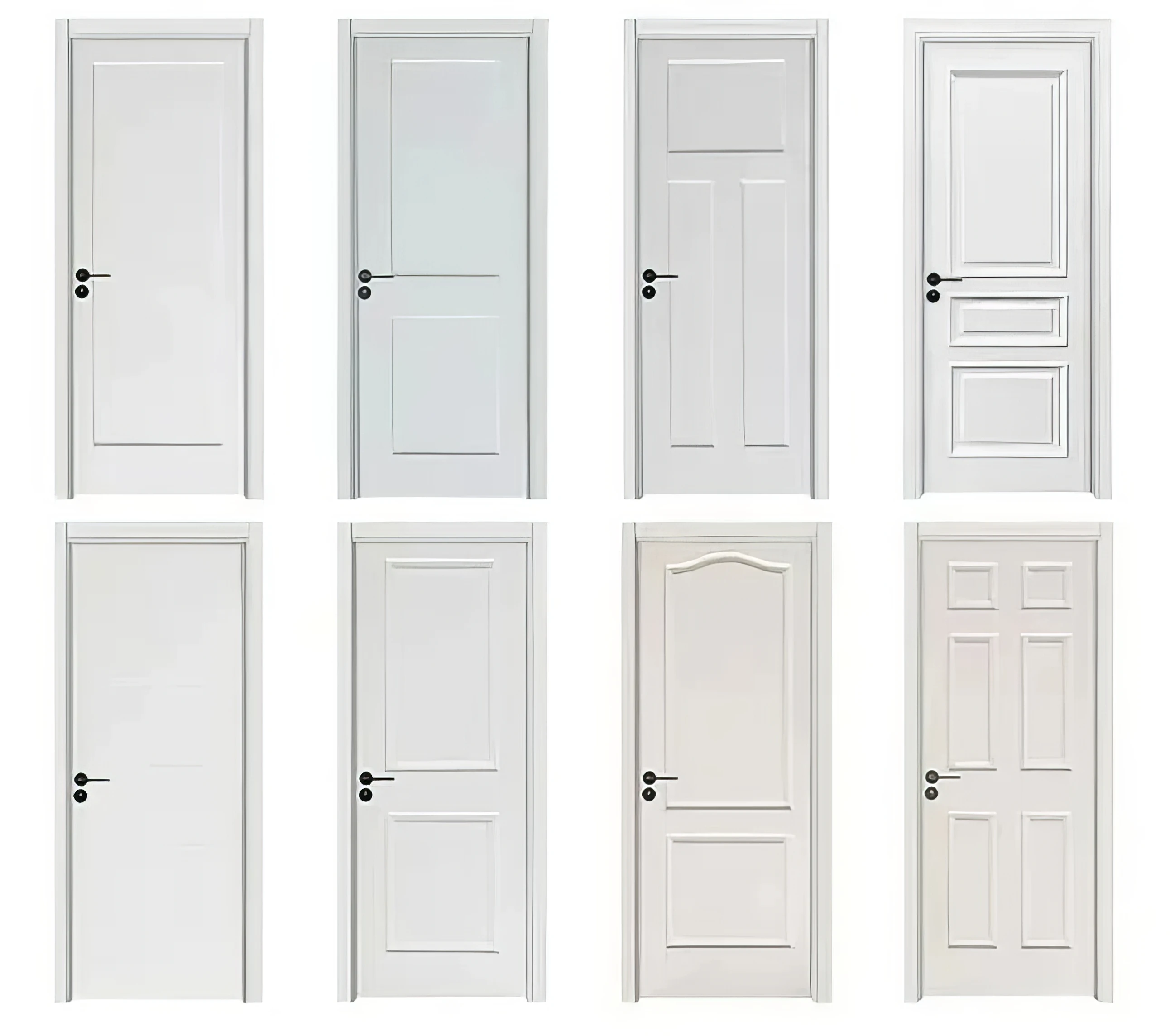 Mdf Wooden White Prehung Fully Finished 6 Panel White Primed Slab Doors ...
