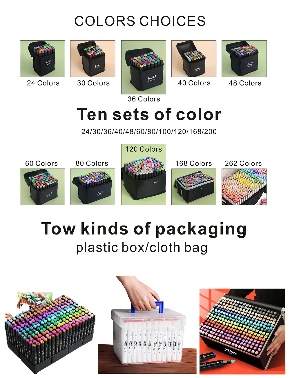 Dual Tip Art Markers OEM - Versatile Sketching Tools