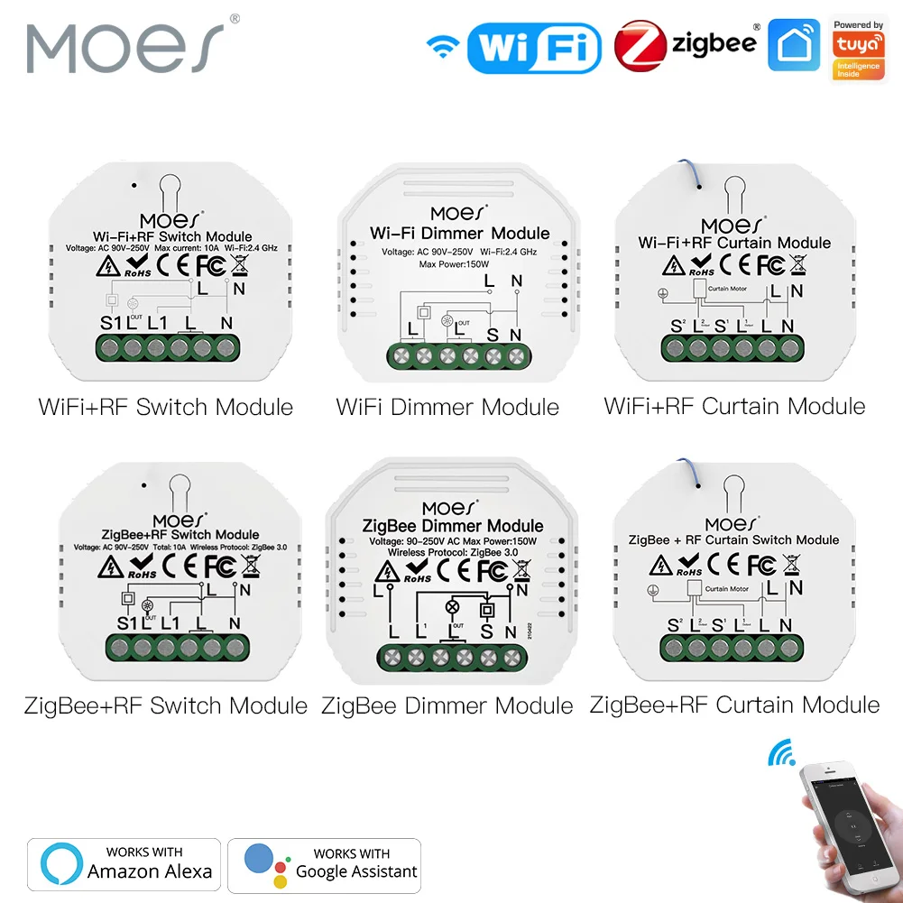 Zigbee Smart Module With Mini Design Wall Switch Box For Light Switch ...