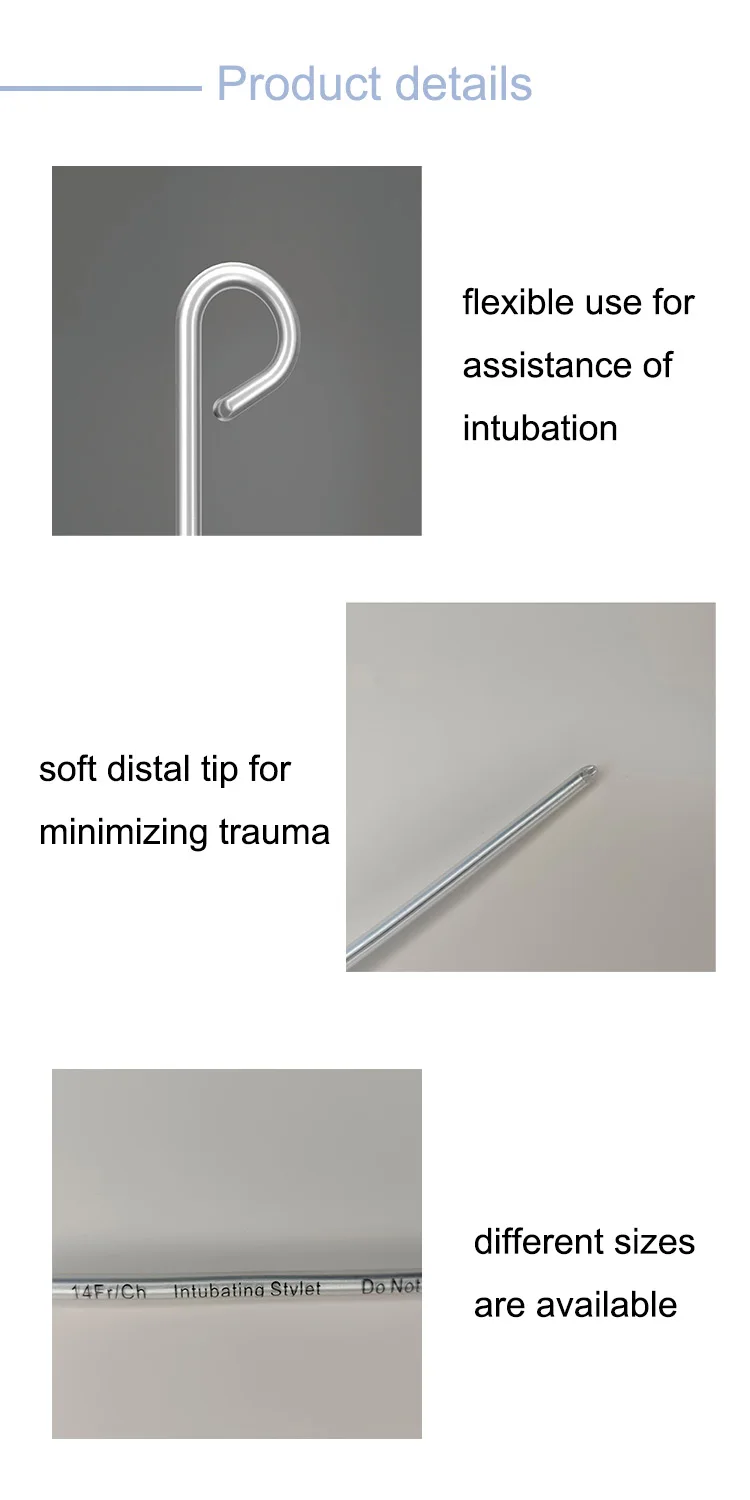 Flexible PVC Intubation Stylet with Soft Distal Tip for Smooth Tracheal ...