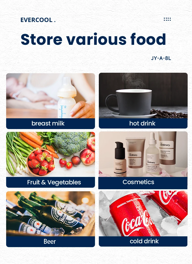 Evercool Mini Cooler Box Car Refrigerator - 16L Capacity