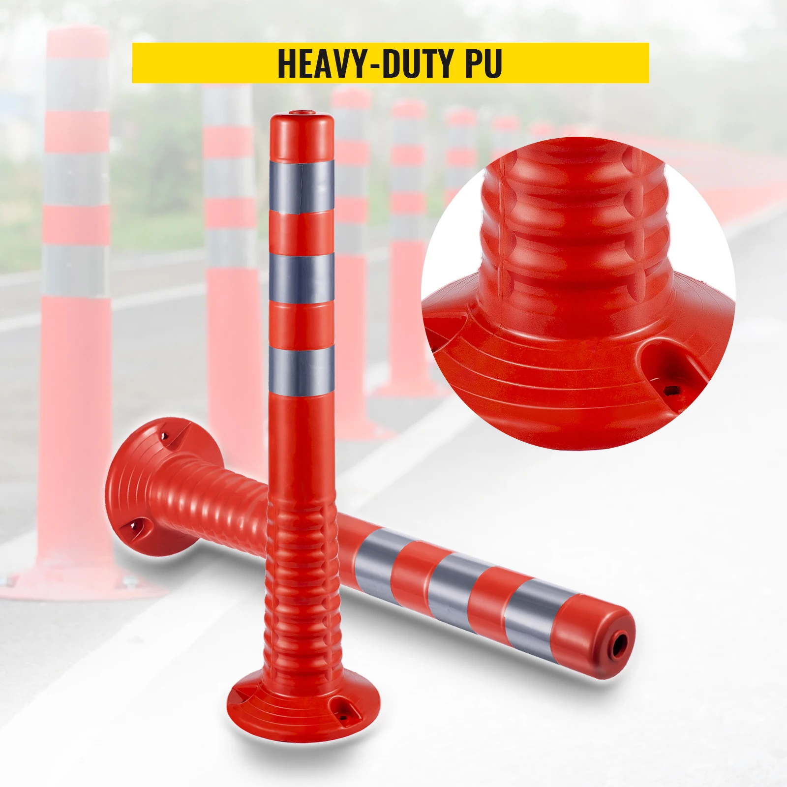 Safety Barrie Bollard Steel Traffic Pole Signs Parking Post Safe Column ...