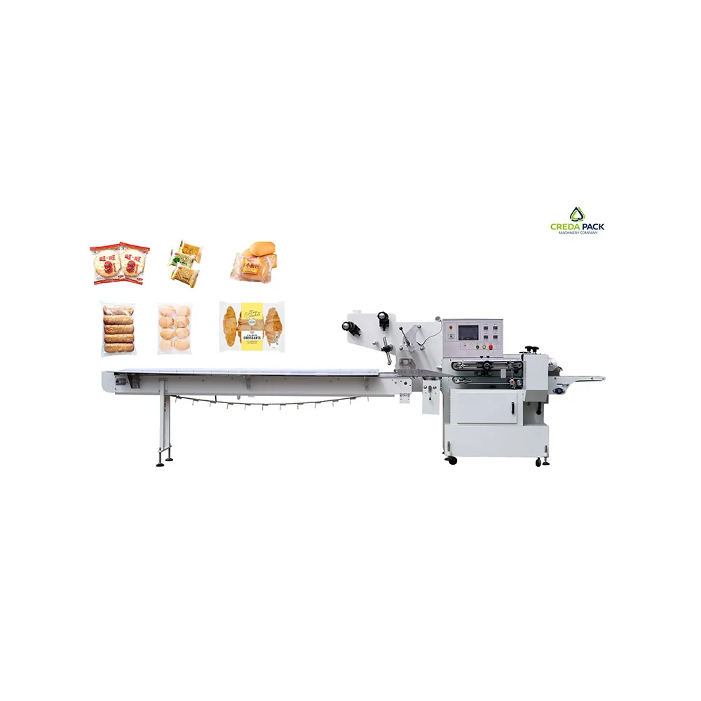 Reliable Automatic Flow Bakery Food Commercial Bread Packaging Machine ...