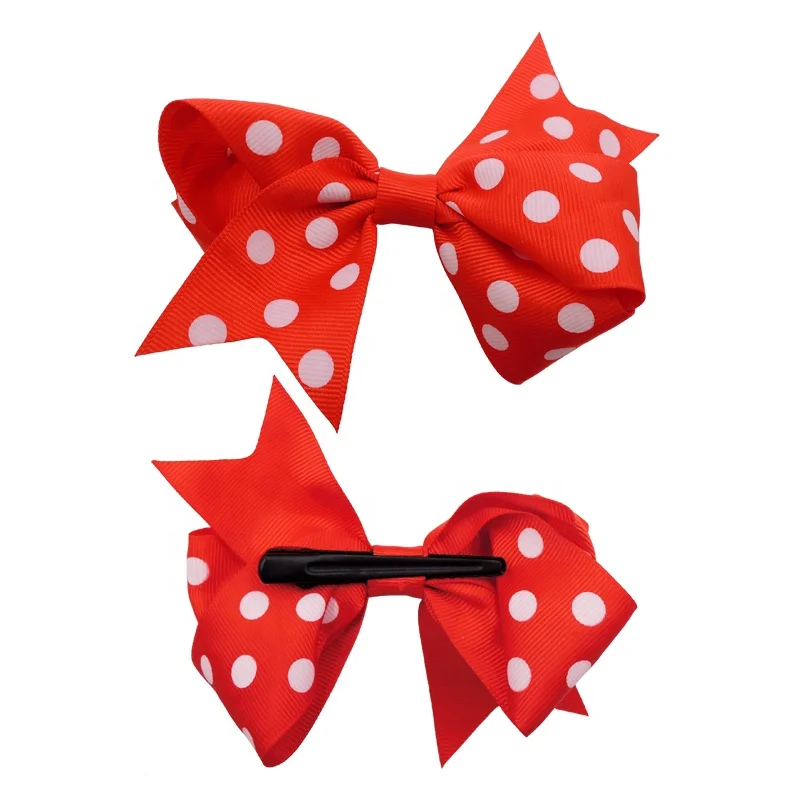 Polka Dot Hair Bow Clip Art