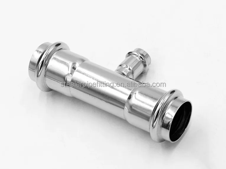V Type Ss304 Equal Reducing Tee Ss Stainless Steel Press Fitting - Buy ...