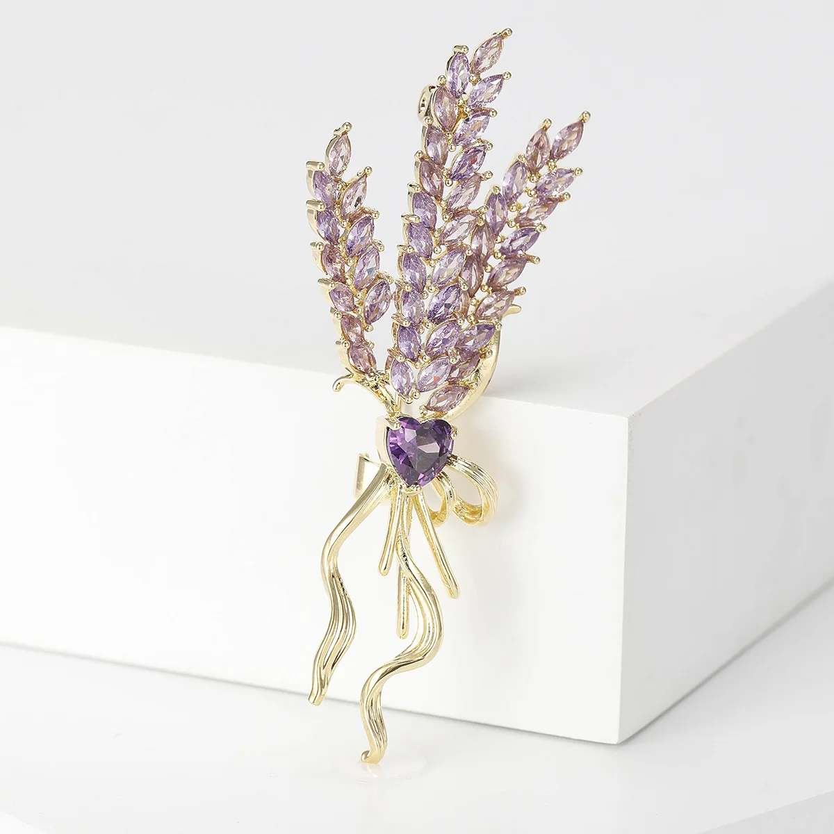 2024 Diamond Rhinestone Brooches Fashion Jewelry Gold Plated Colorful ...