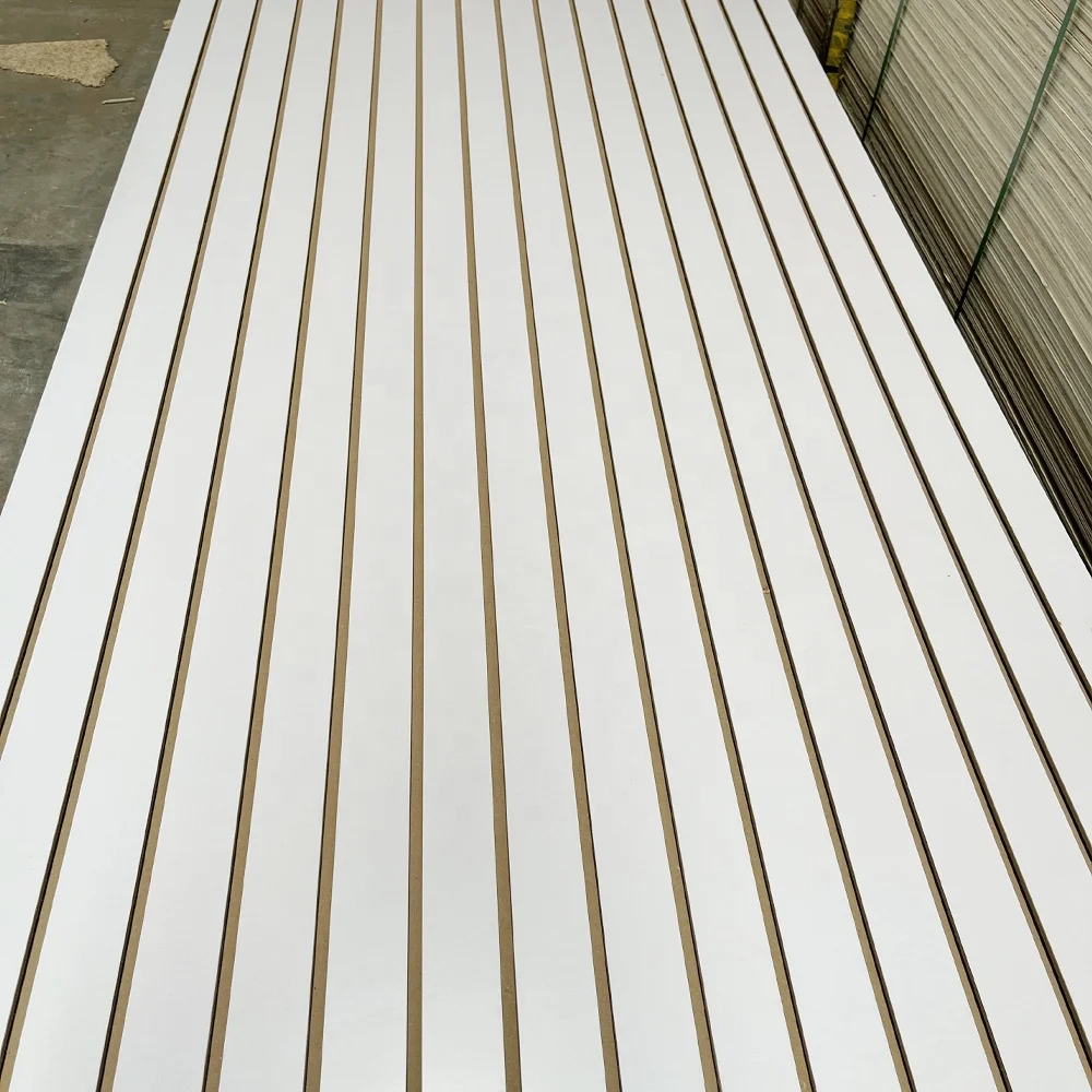 18MM Thickness slatwall Laminated MDF Sheet Board Groove Slat wall ...
