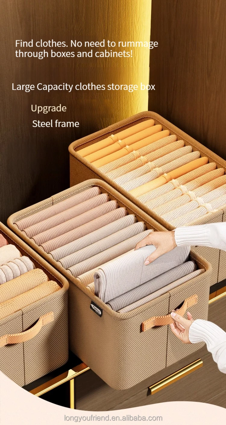 Foldable Clothes Storage Box Drawer Storage Box Multifunctional Storage ...