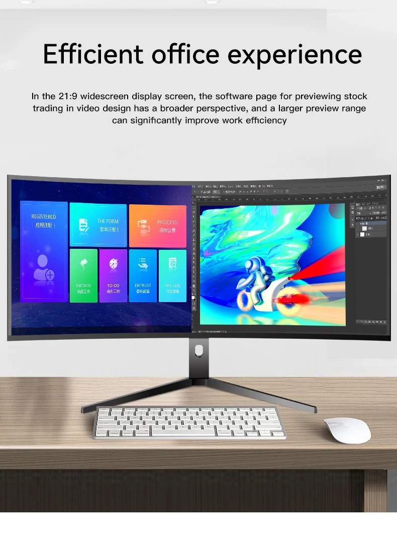 40 Inch 5120*2160 5K 75HZ Curved LED Screen Computer Gaming Monitor PC ...
