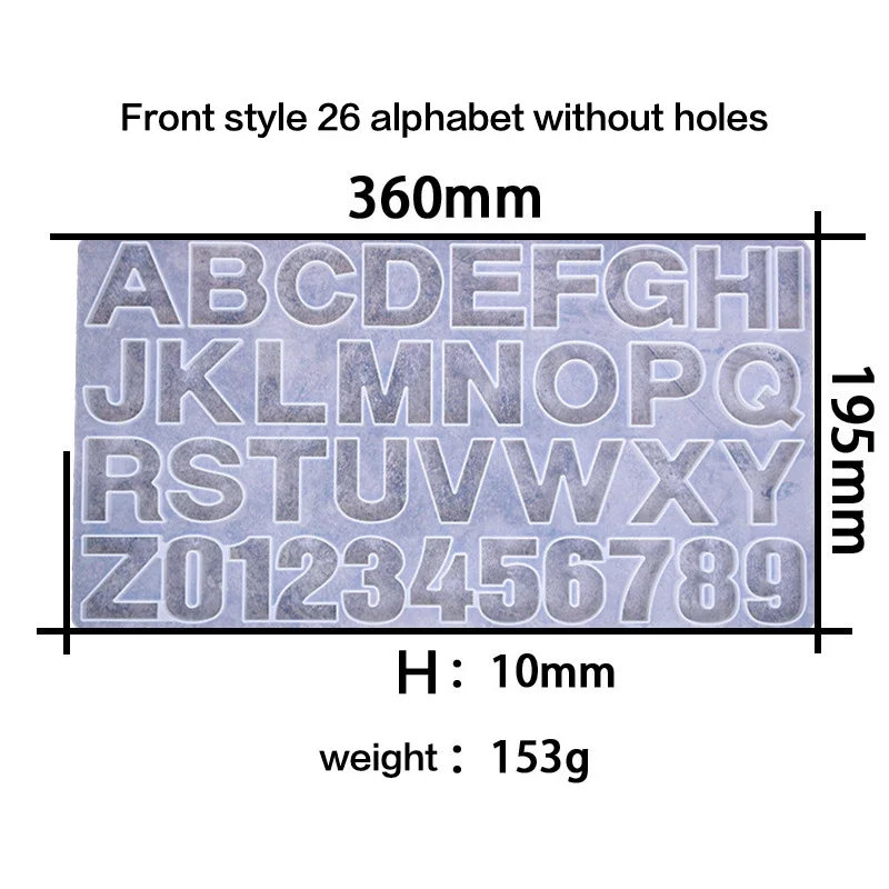 Diy Keychain Silicone Molds 26 Abc Reverse Letter Alphabet Silicon ...