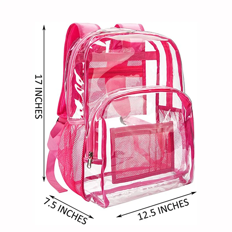 Clear Pvc Backpack Factory Quality Guarantee Waterproof School ...