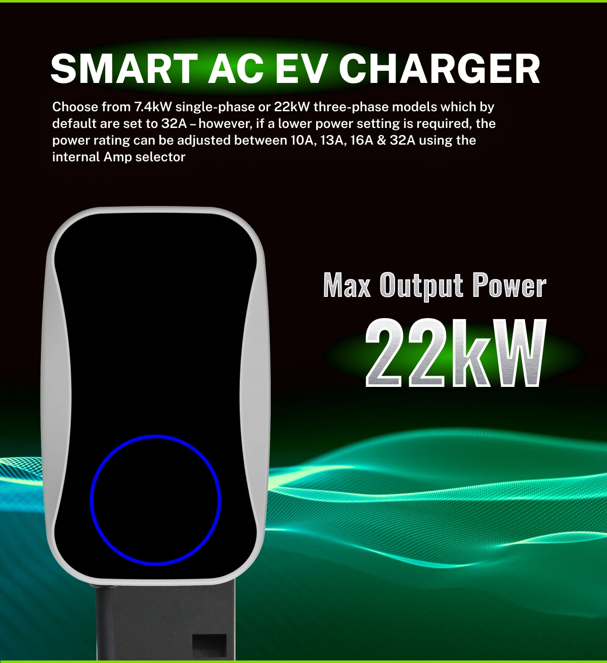 New Wall-mounted Type 2 7kW 32A AC EV Charger with GBT Socket IP65 ...