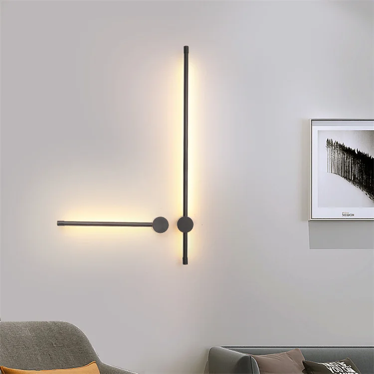 Simple Decorative Line Modeling Wall Hanging Living Room Led Strip Wall ...