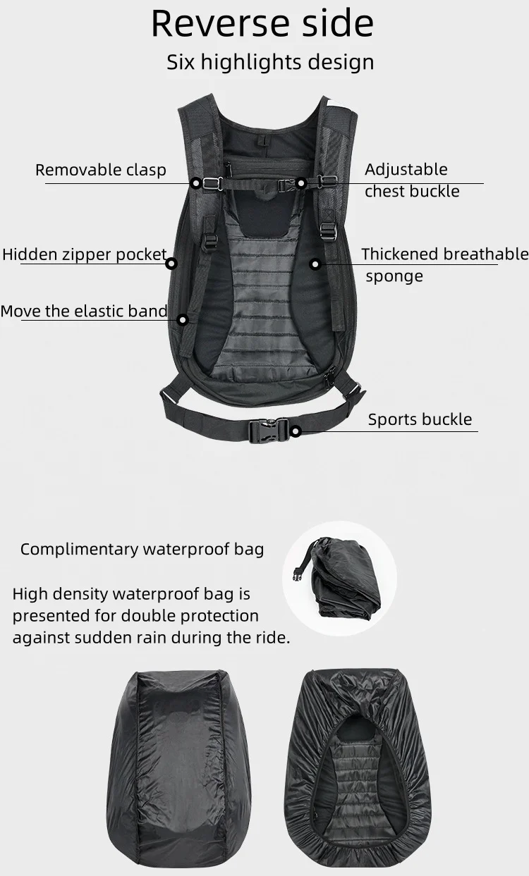Portable Black Carbon Fiber Hard Turtle Shell Motorcycle Backpack Motor ...