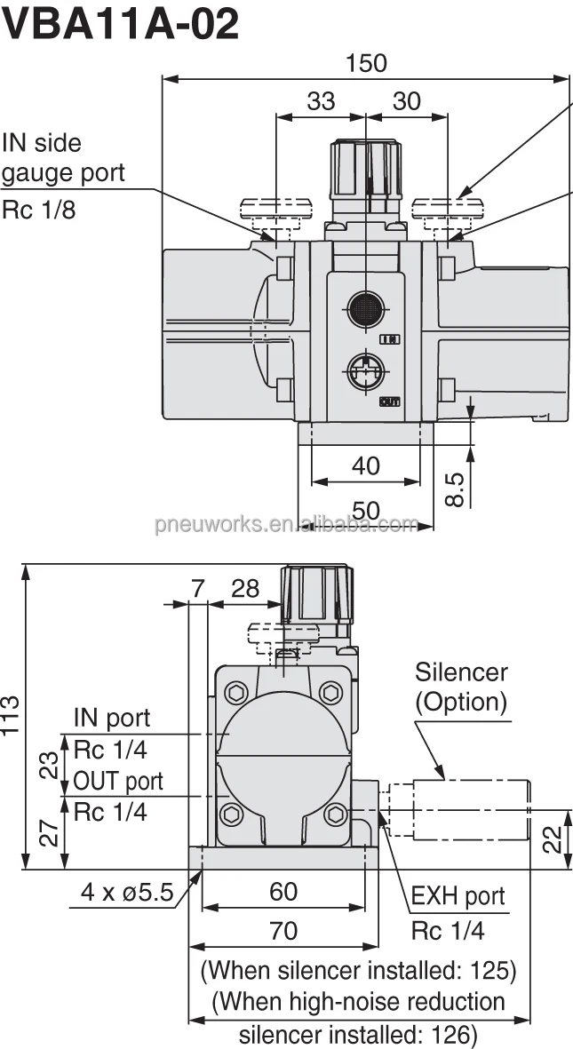 SMC VBA40A-04GN Booster Regulator/air Tank - Reliable Performance