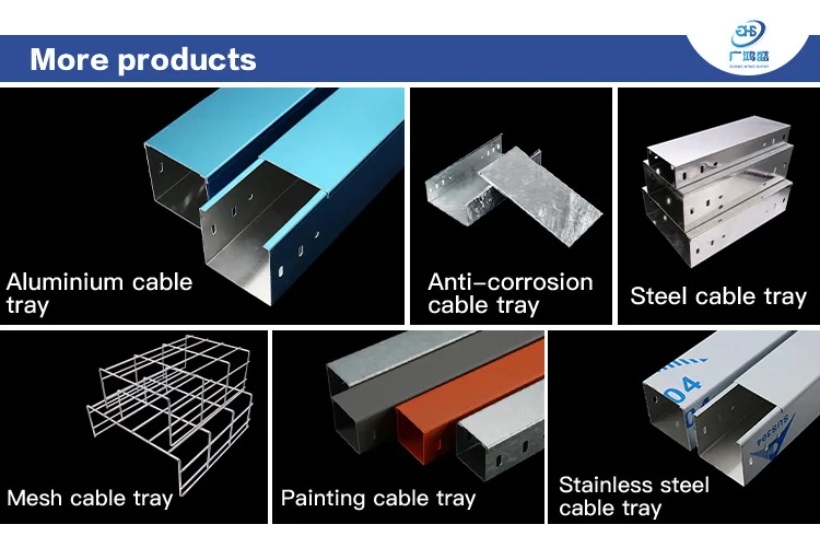 Black 50mm Channel Electrical Cable Tray And Cable Trunking System ...