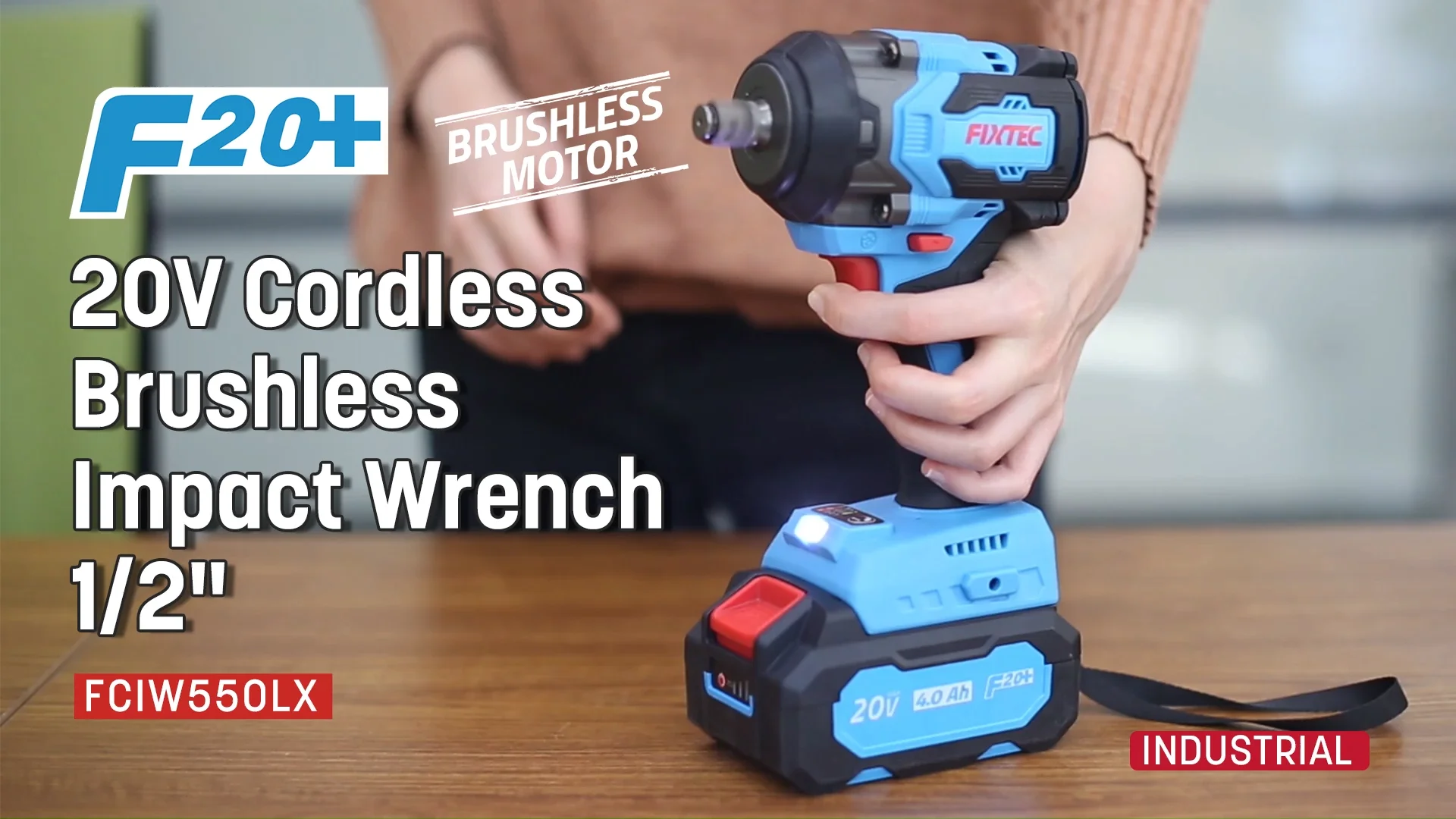 Fixtec Industrial Power Tools 1/2 Inch Cordless Battery Powered 280/400 ...