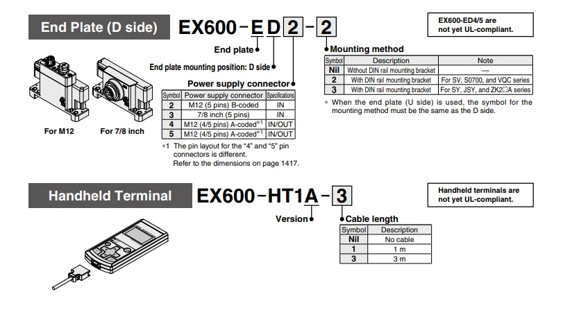 Ex600 Series Fieldbus Systemfor Input/output Ex600-zmv1 - Buy Ex600 ...
