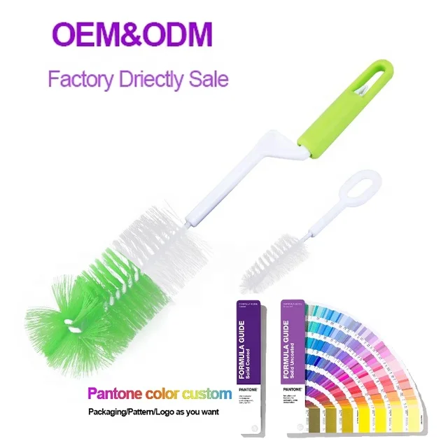 Rotary Handle Bottle Brush Feeding Bottle Cleaner Glass Cups Washing ...