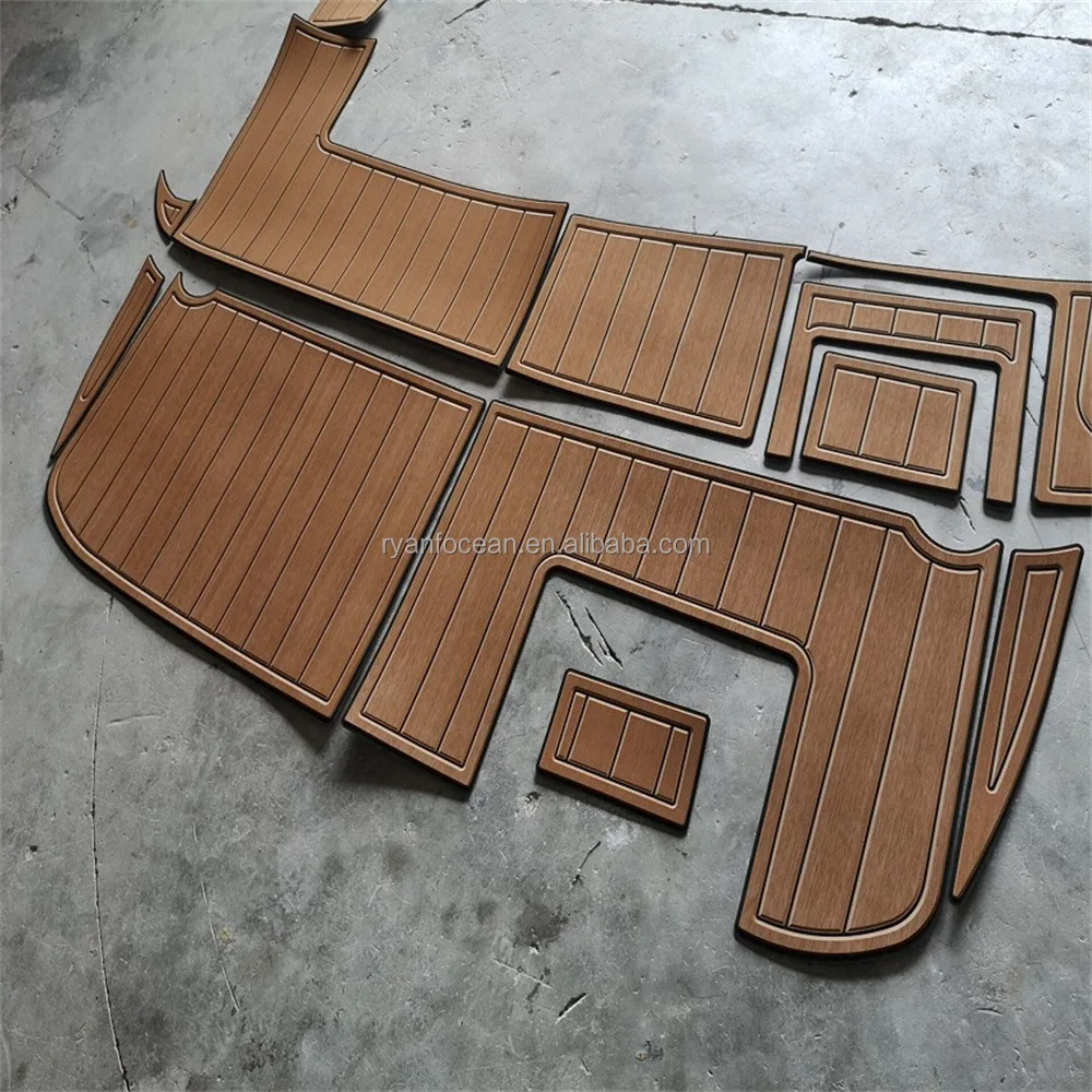 2004 Rinker 232 Swim Platform Cockpit Pad Boat EVA Foam Faux Teak Deck ...
