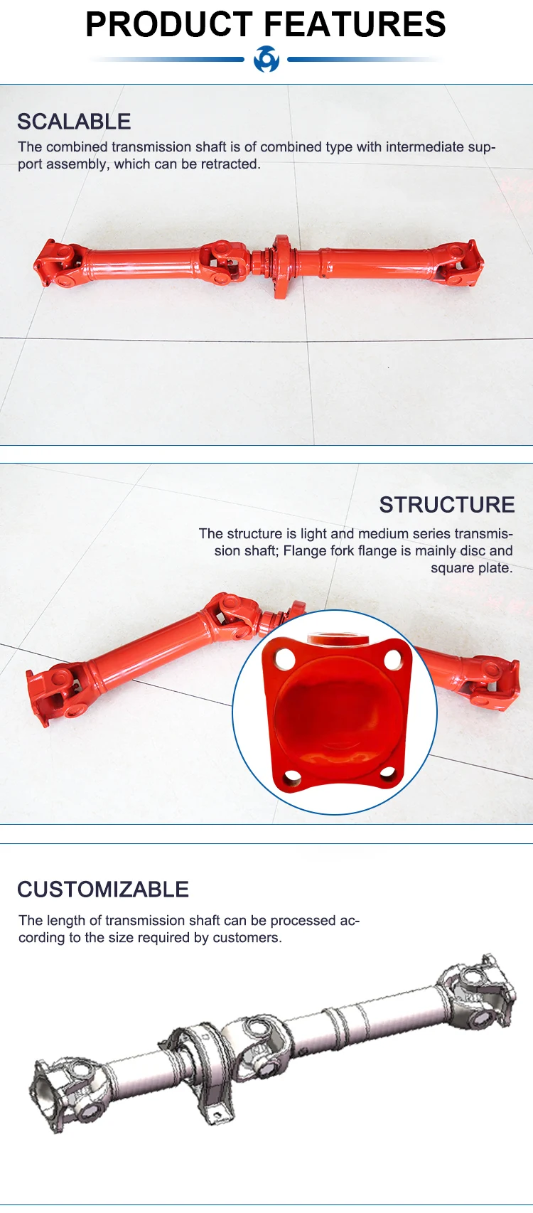 6700 Joint Drive Shaft Supported Front Axle + Telescopic Rear Axle ...