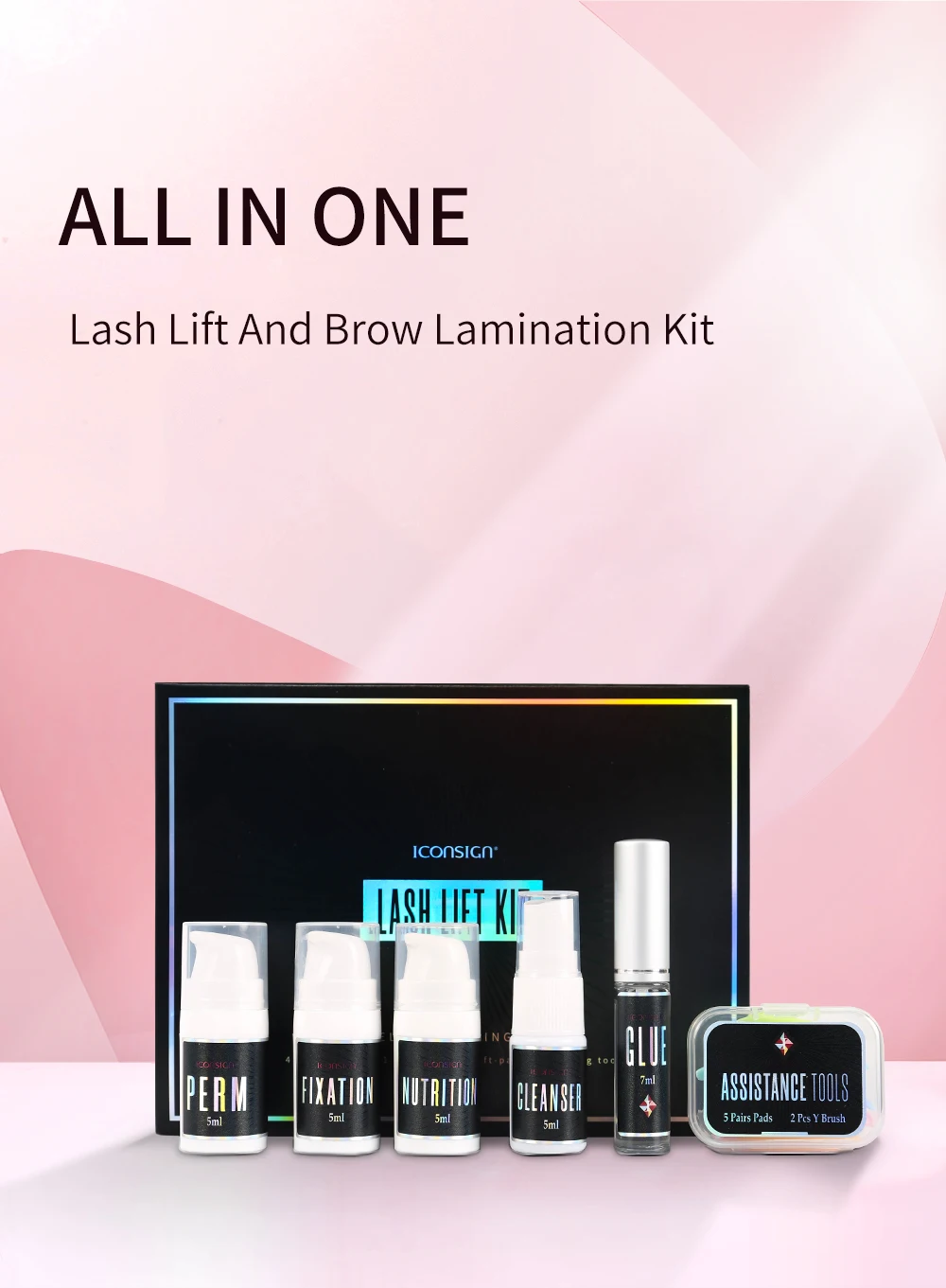 Pump Bottle Iconsign Eyelash Lift Kit Professional Lash and Brow Lift ...