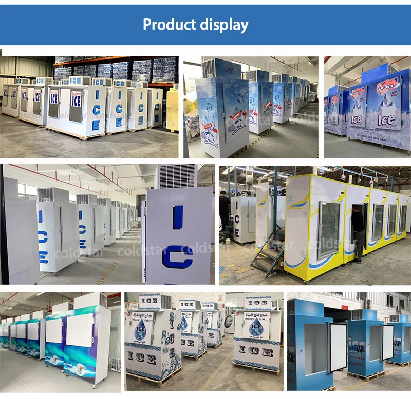 Commercial Ice Storage Freezer Bagged Ice Merchandiser Ice Cube Display ...