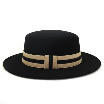 Wide Brim Wool Felt Fedora Hats Men Custom Round Fedora Hats Women ...