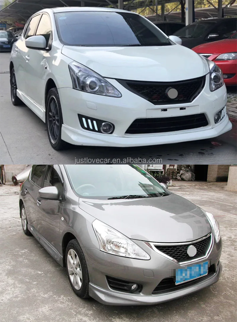 Nissan Tiida Hatchback Body Kit: Front & Rear Bumper Lip, Side Skirts ...