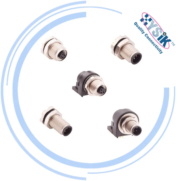 M Series Ip67 4 Pin Female Male Metal Non-shielded Waterproof Connector ...