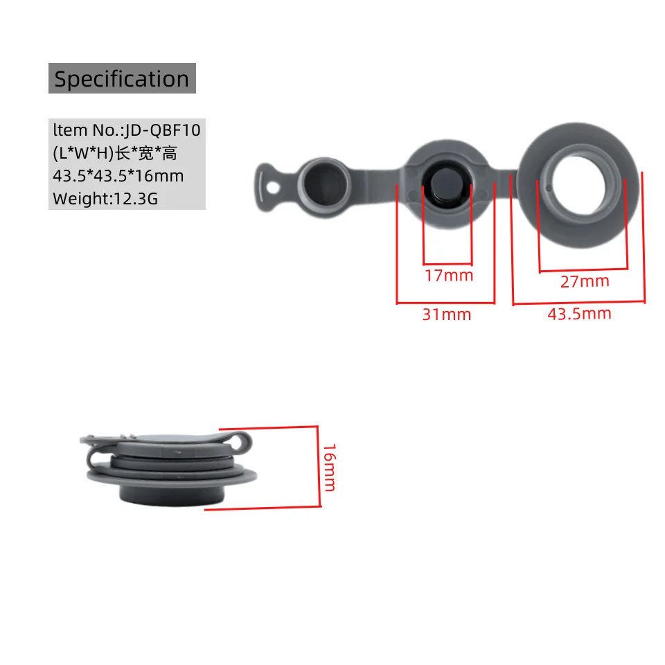 Wholesale Grey TPU Spring-Loaded Exhaust & Inflation Valve
