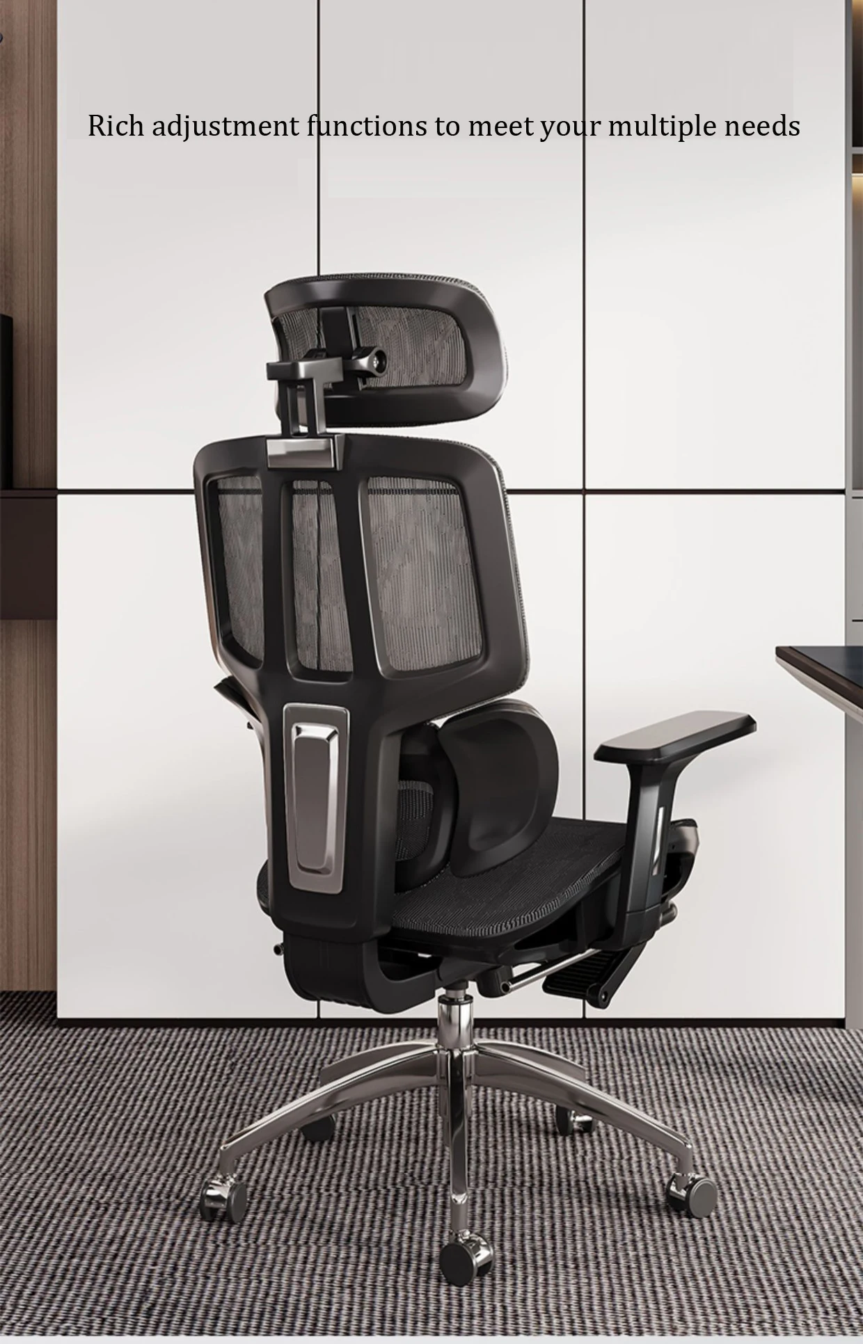 Ergonomic Office Chair - Luxury Mesh Swivel Recliner