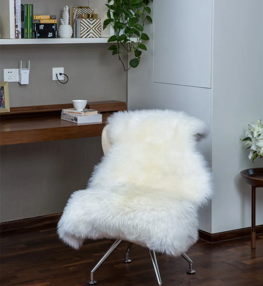 Cheap Sheep Skin White Fur Mat and Rug Home Decorative Shaggy Furry ...