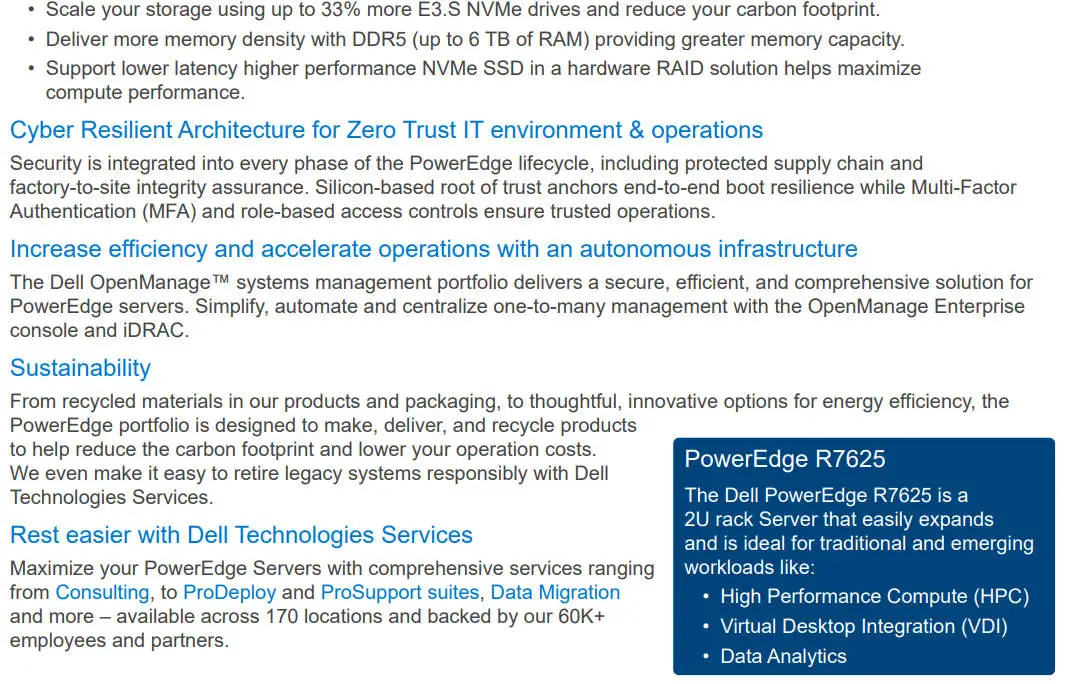 High Quality Poweredge R7625 Ddr5-4800 2.5*16mvne Dual-socket With Amd ...