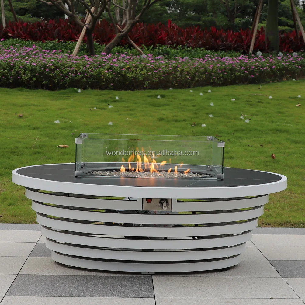 55000 BTU Oval Sintered Stone Fire Pit Table| Alibaba.com